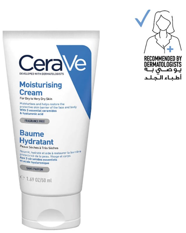 Cerave Moisturizing Cream for Dry Skin with Hyaluronic Acid 50mL in UAE ...