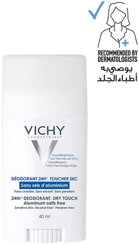 Vichy Deodorant 24Hr Free From Aluminum Salts Stick 40mL in UAE | Dubai ...